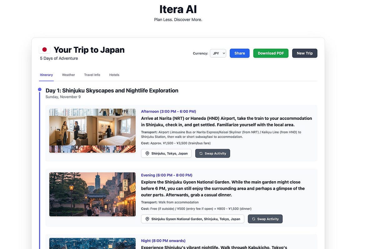 Itera AI ️: How I Built a One-Stop, AI-Powered Travel Planner Using Gemini and Cloud Run | Cloud ...
