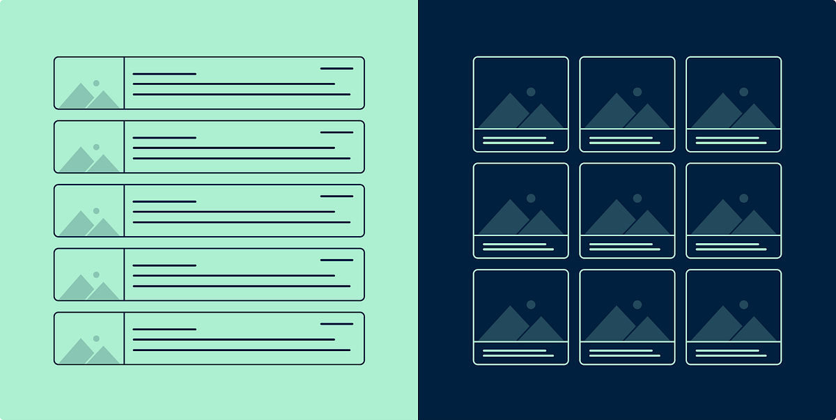 UI cheat sheet: list vs grids. In this cheat sheet we will be… | by ...