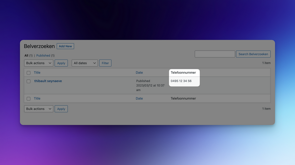 Adding Admin Columns to WordPress without any plugins | by Thibault ... Adding Admin Columns to WordPress without any plugins | by Thibault ...