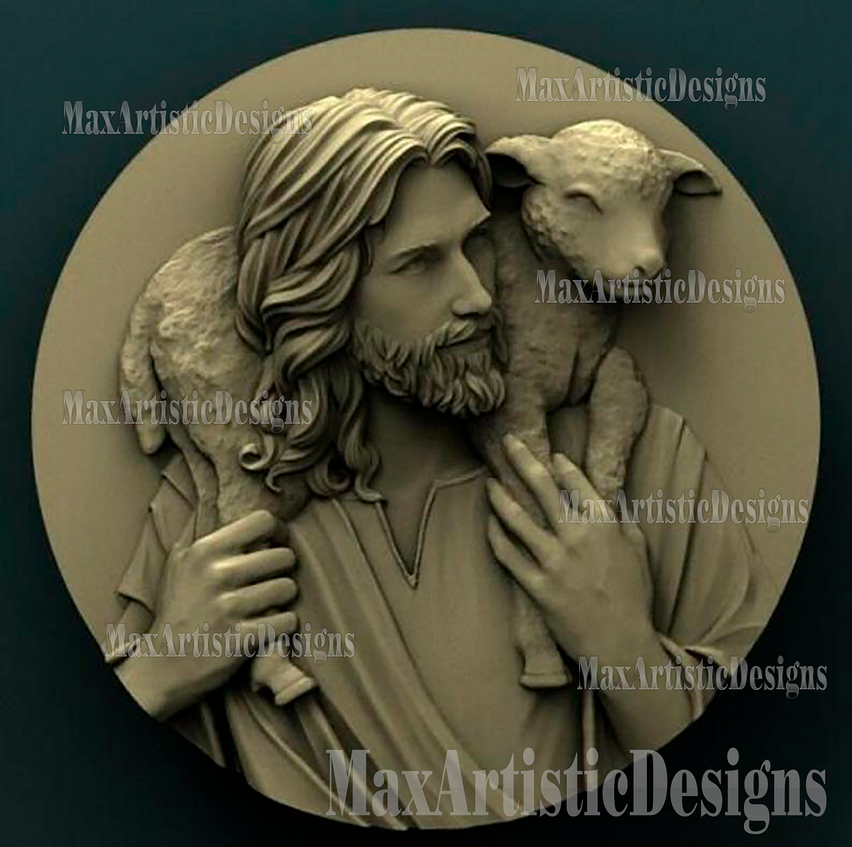 7 Jesus Christ Religious 3d Relief Models Stl Format For Cnc Router Artcam Aspire — Download