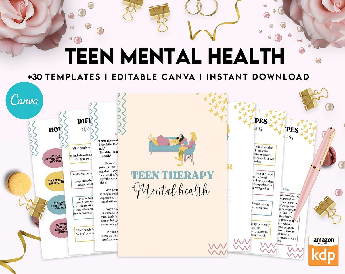 Teen Mental Health, teen therapy journal , teen coping skills, teen ...