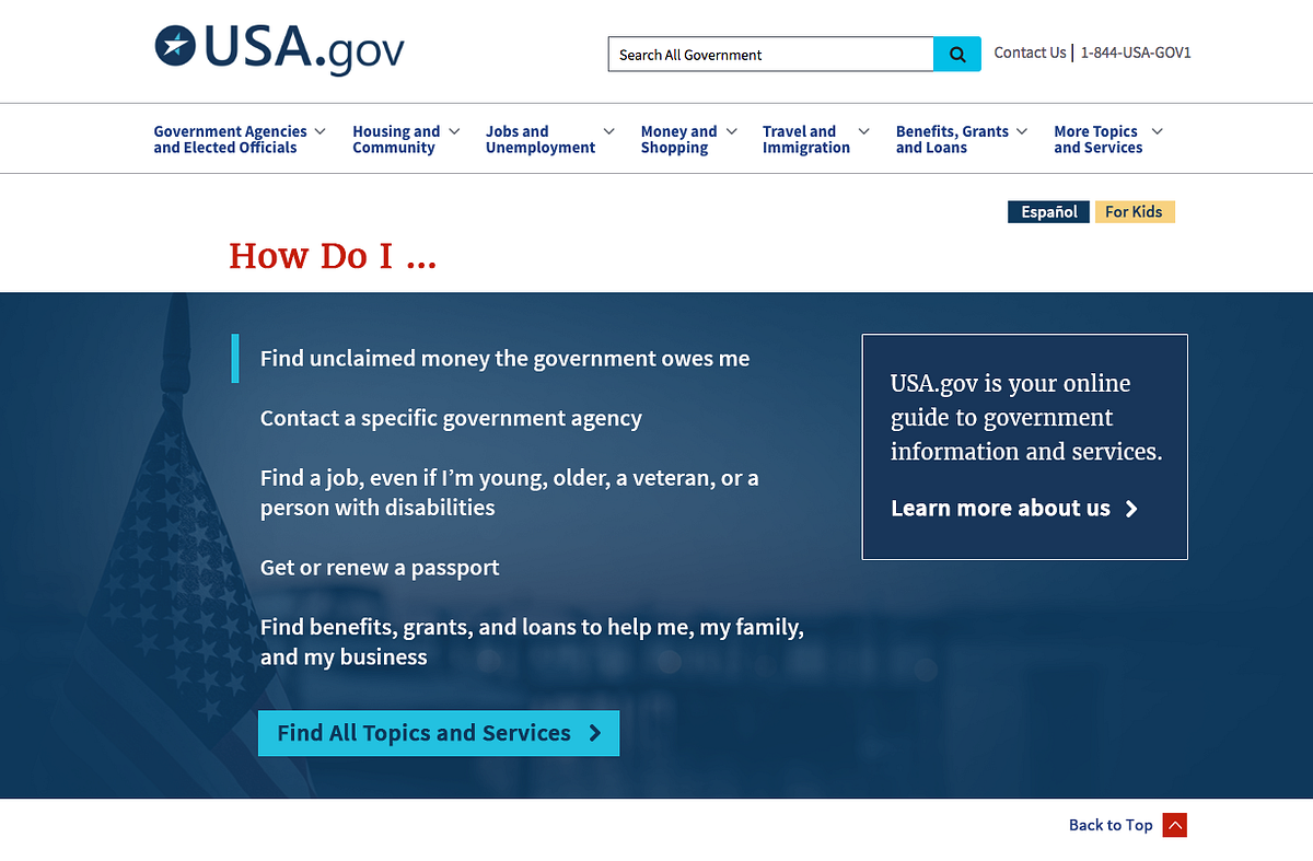Introducing the New USA.gov and GobiernoUSA.gov Home Pages | by Digital ...