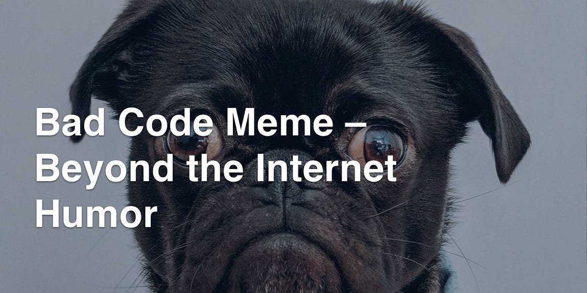 Bad Code Meme — Beyond the Internet Humor | by Alex Gostev | GEEKS FOR ...
