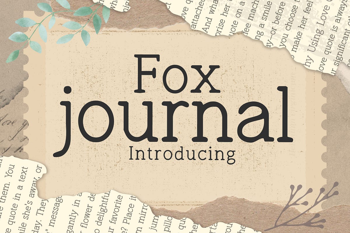 Fox Journal Font - Sonicsketch - Medium