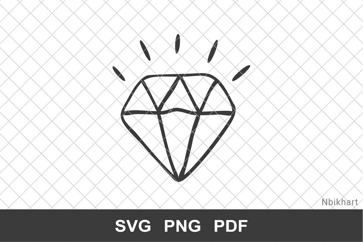 Diamond Icon SVG, Jewelry Clipart Free Graphic | by Mingmingjiu | Apr ...