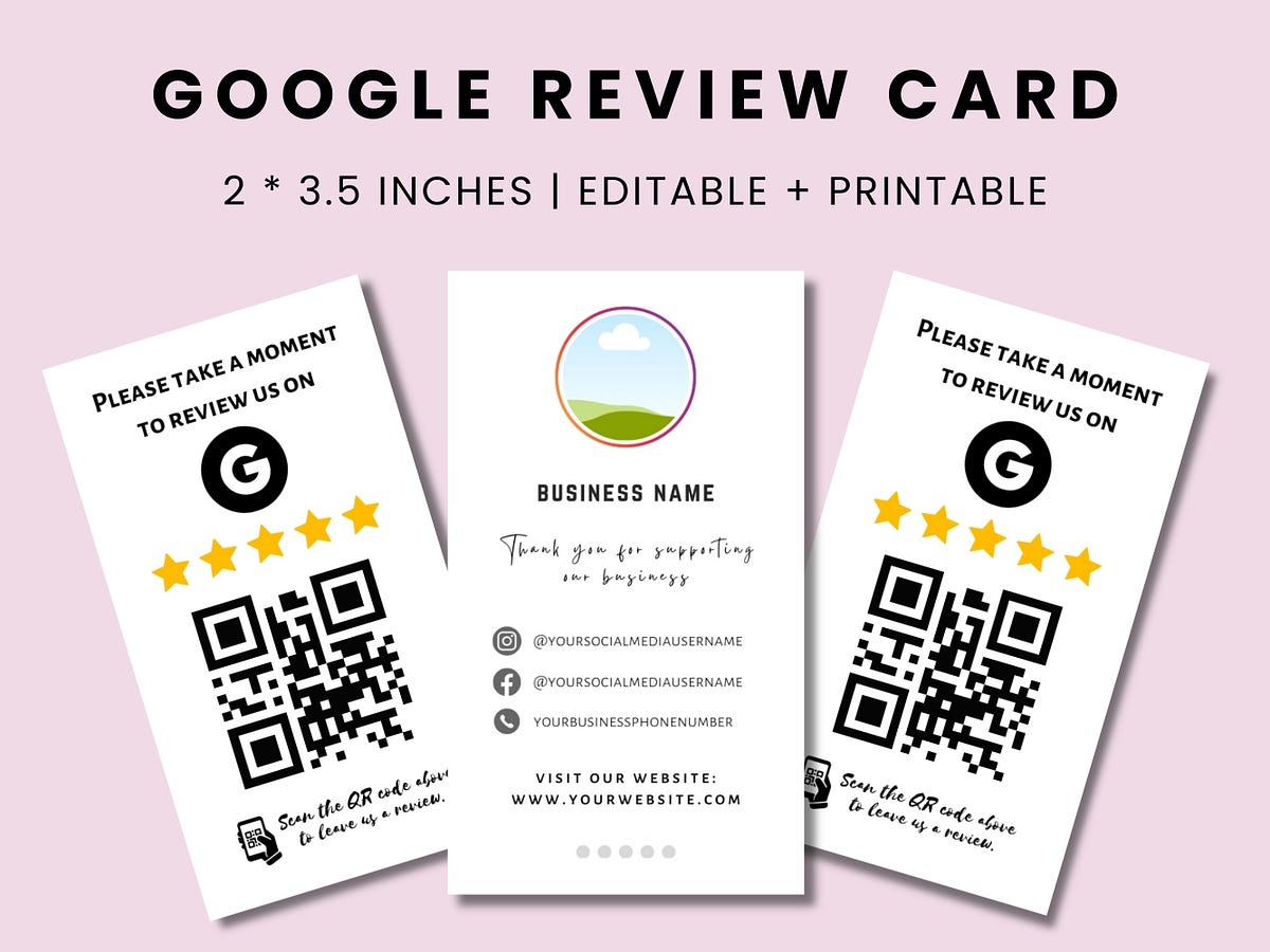 Small Business Canva Google Review Card | by Bytebelle | Jul, 2024 | Medium