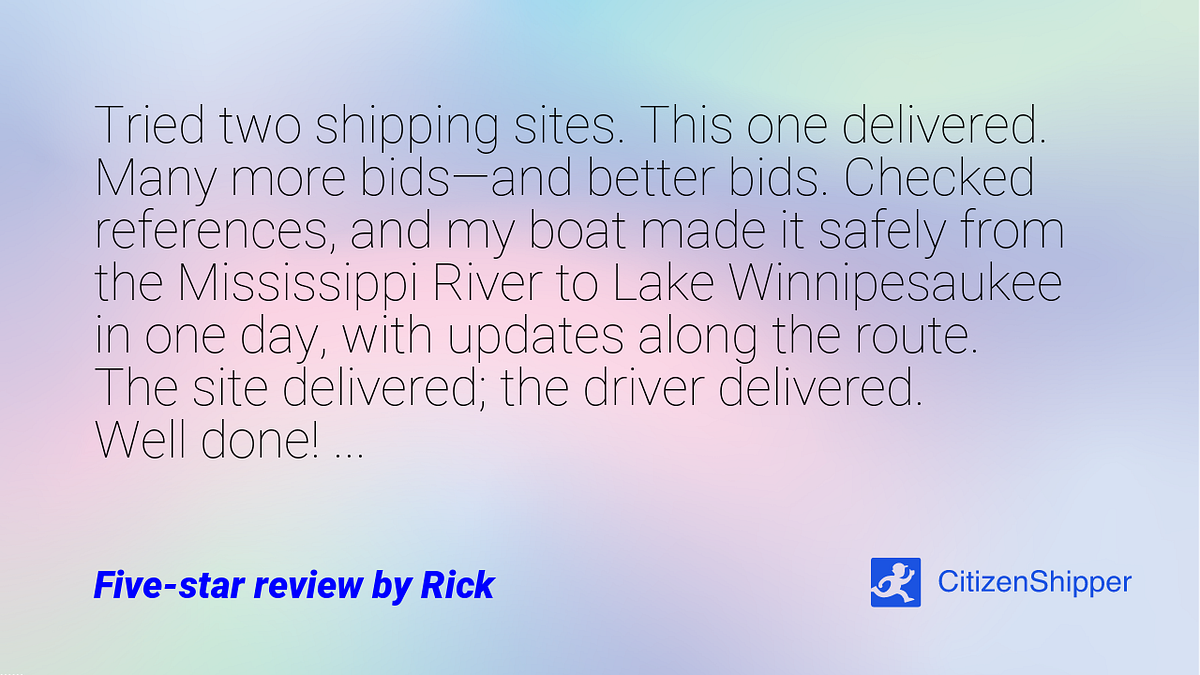A 5-Star Delivery Tale: From Mississippi River to Lake Winnipesaukee ...