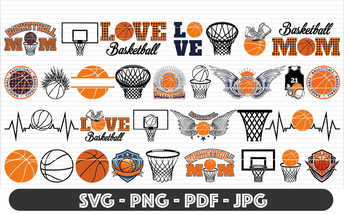Basketball SVG Bundle, Cut File, Vector Free | by QuantumQuirk | Sep ...