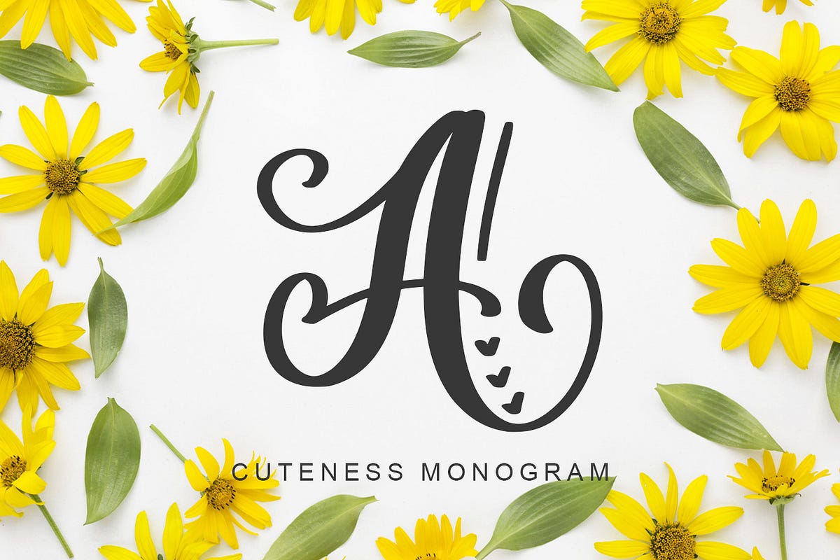 Amorah Monogram Font - Miamosaic - Medium