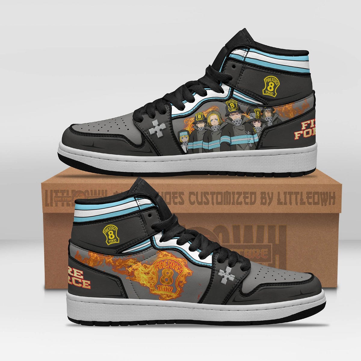 Special Fire Force Company 8 Shoes Custom Anime Jd Sneakers Click To ...