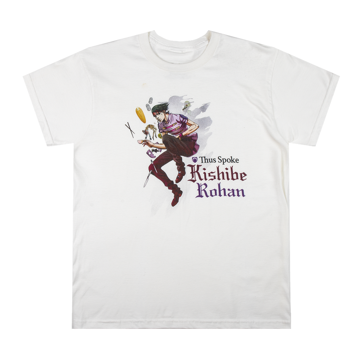 Kishibe Rohan White Graphic Tee AK2311 - The Official JJBA™ Merchandise ...