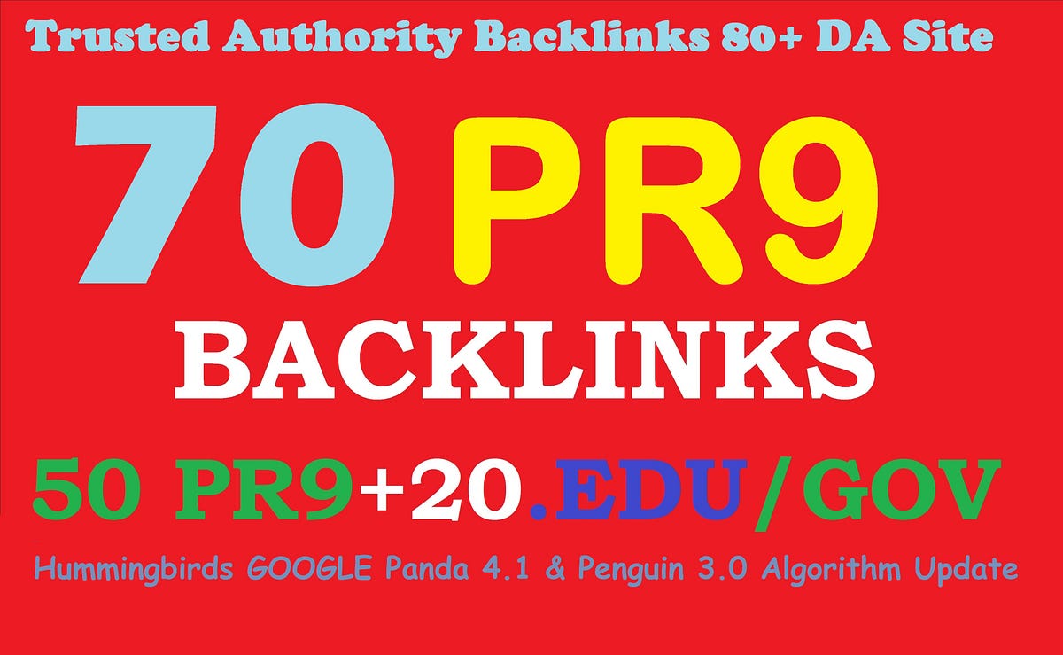 I will do exclusively 70 backlinks 50 pr9 20 edu gov 80 da | by Declan ...