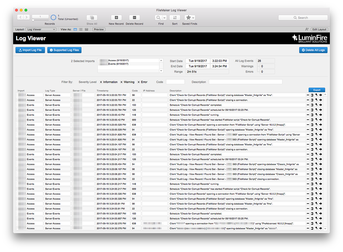 FileMaker Log Viewer — View Log Files with Ease | by LuminFire | Medium