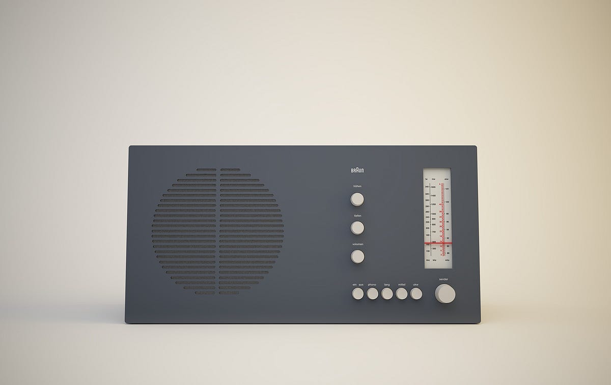 RT 20 tischsuper radio (1961): Designed by Dieter Rams (photo via 88bik ...