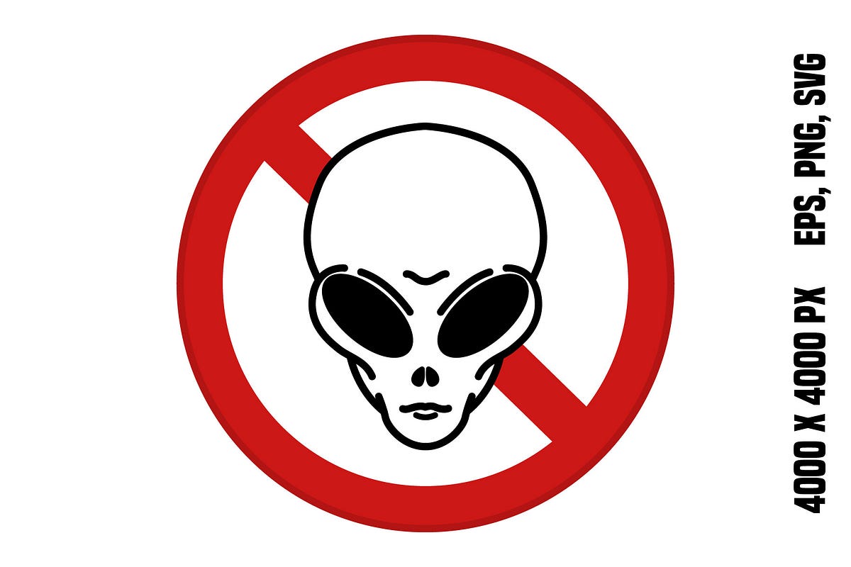 Red Sign No Alien Free | by Lunarivers | Oct, 2024 | Medium