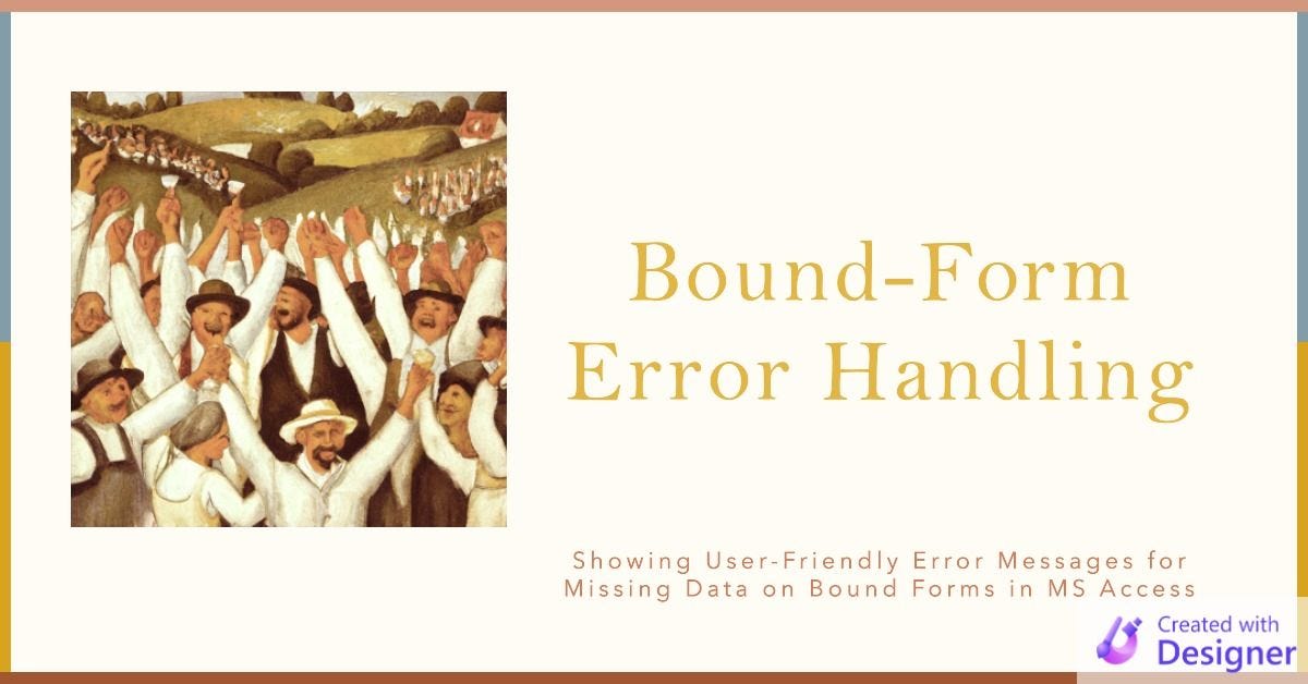 Showing User-Friendly Error Messages for Missing Data on Bound Forms in ...