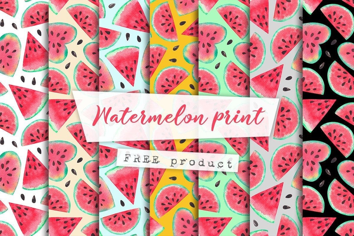 FREE Watermelon Seamless Pattern | by Prismpalette | Medium