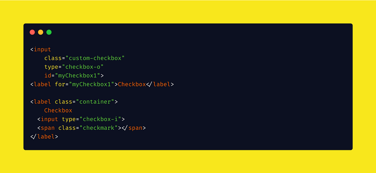 How To Create Custom Checkbox Using Only Html And Css No Js 1 By Kyoshee Medium
