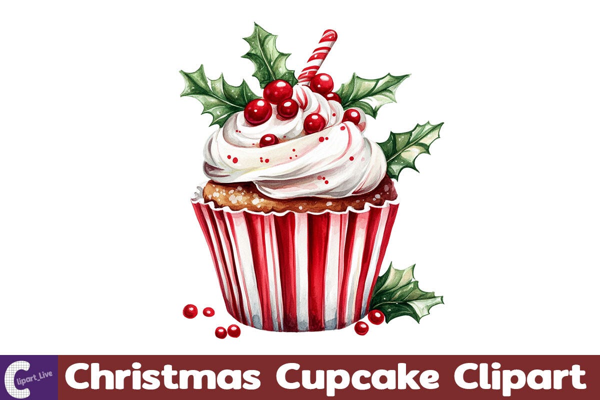 Christmas Cupcake Clipart Vol 34 Free | by Eclipseenvy | Medium