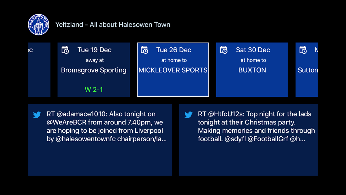 My first app for Apple TV. My quest to get my Yeltzland (Halesowen ...