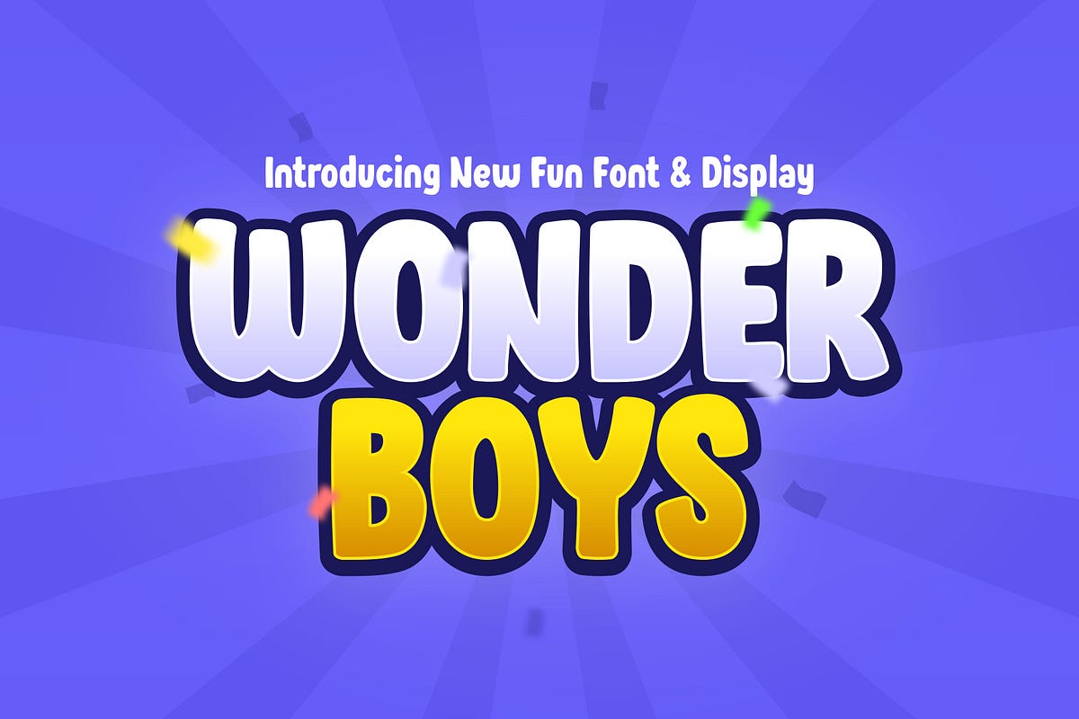Wonder Boys Font - Miamosaic - Medium