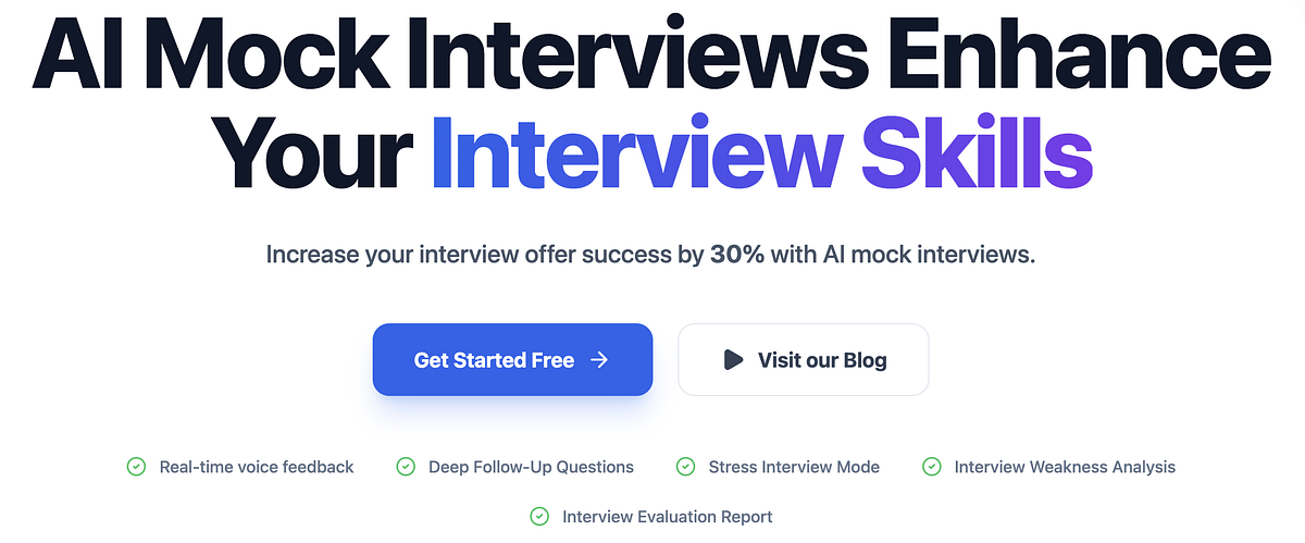 AI Mock Interviews. AI mock interview simulates | Medium