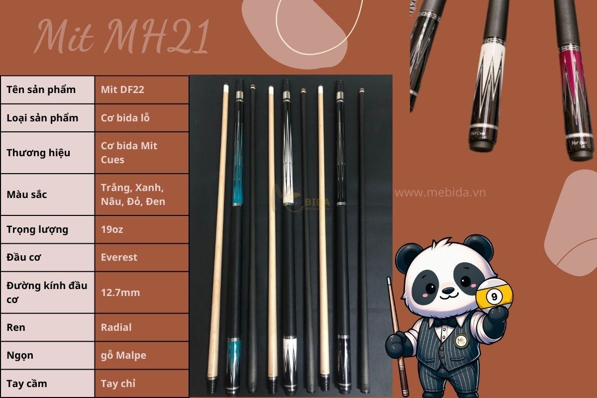 Cơ Bida Mit DF22 Chính Hãng — Giới Thiệu | by Mê Bida | Aug, 2024 | Medium