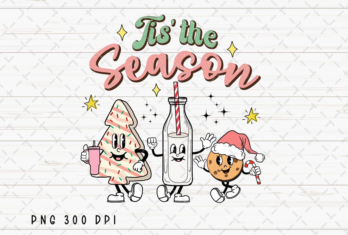 Tis the Season Retro Christmas Tree PNG Free | by Ivymonroe | Oct, 2024 ...