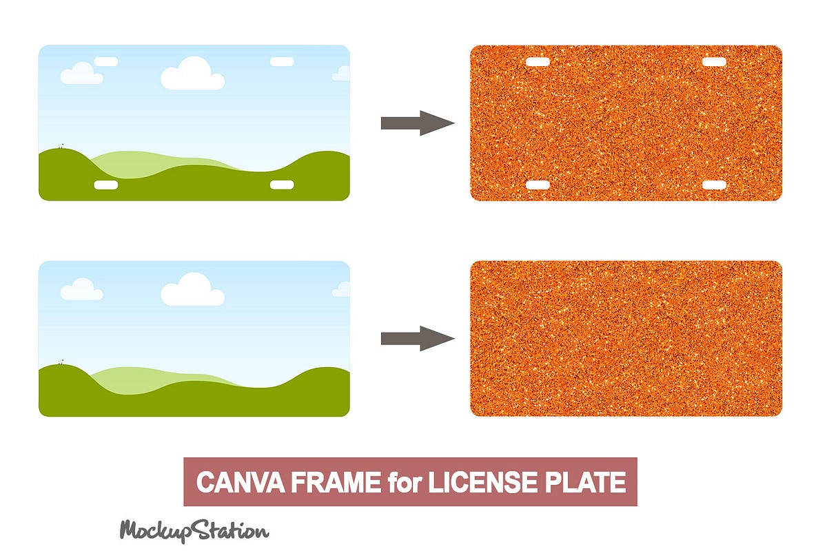 License Plate Canva Frame Template | by Craftycarla | Medium