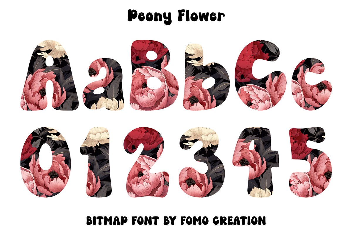 Peony Flower Font | by Sophiasovereign | May, 2024 | Medium