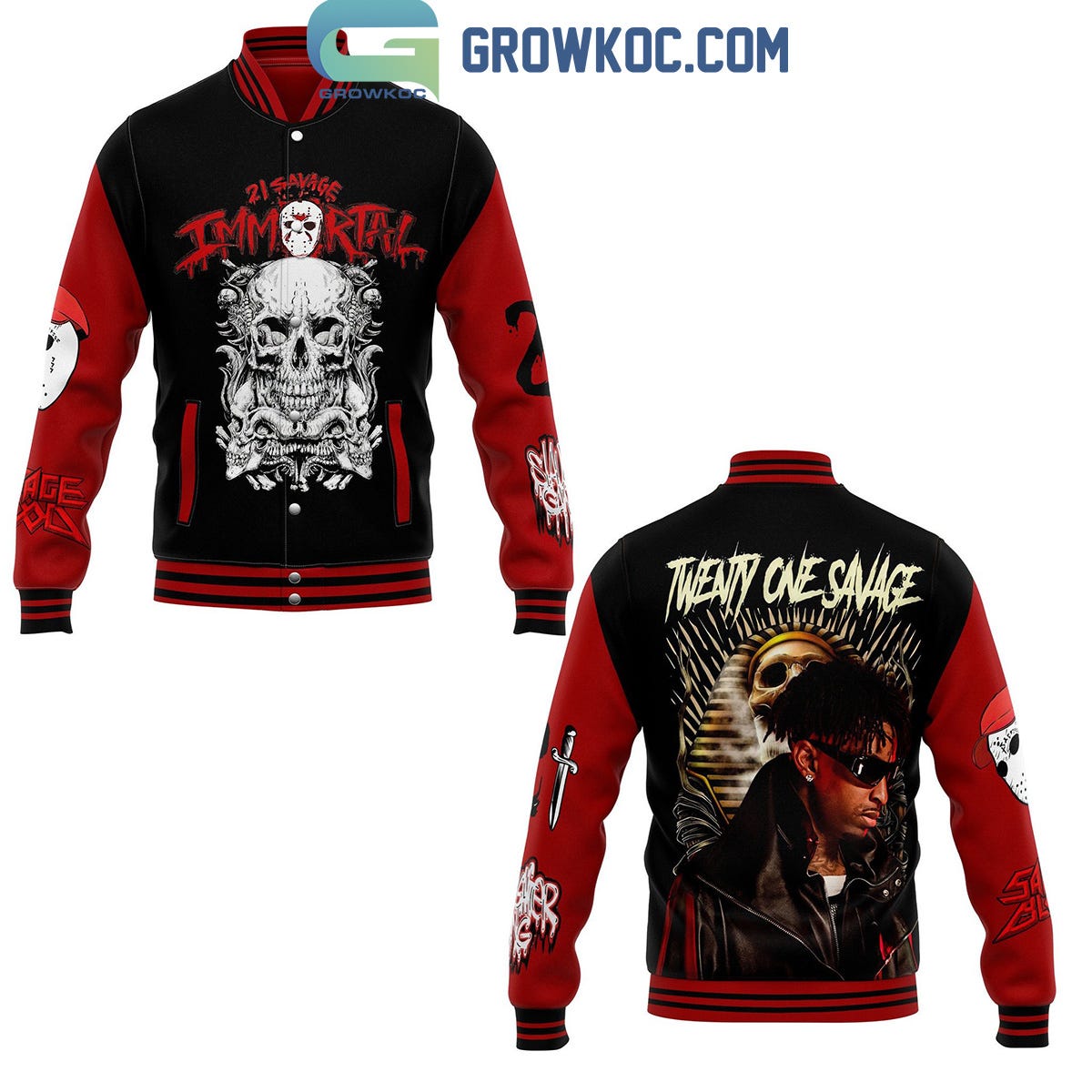 21 Savage Immortal Twenty One Savage Baseball Jacket | by Growkocstore ...