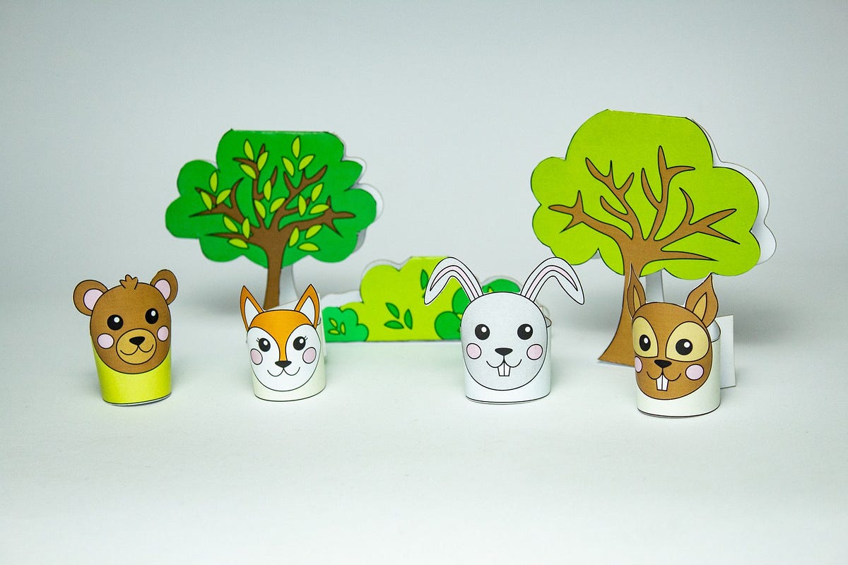 Forest Paper Toy Set - Dariakol - Medium