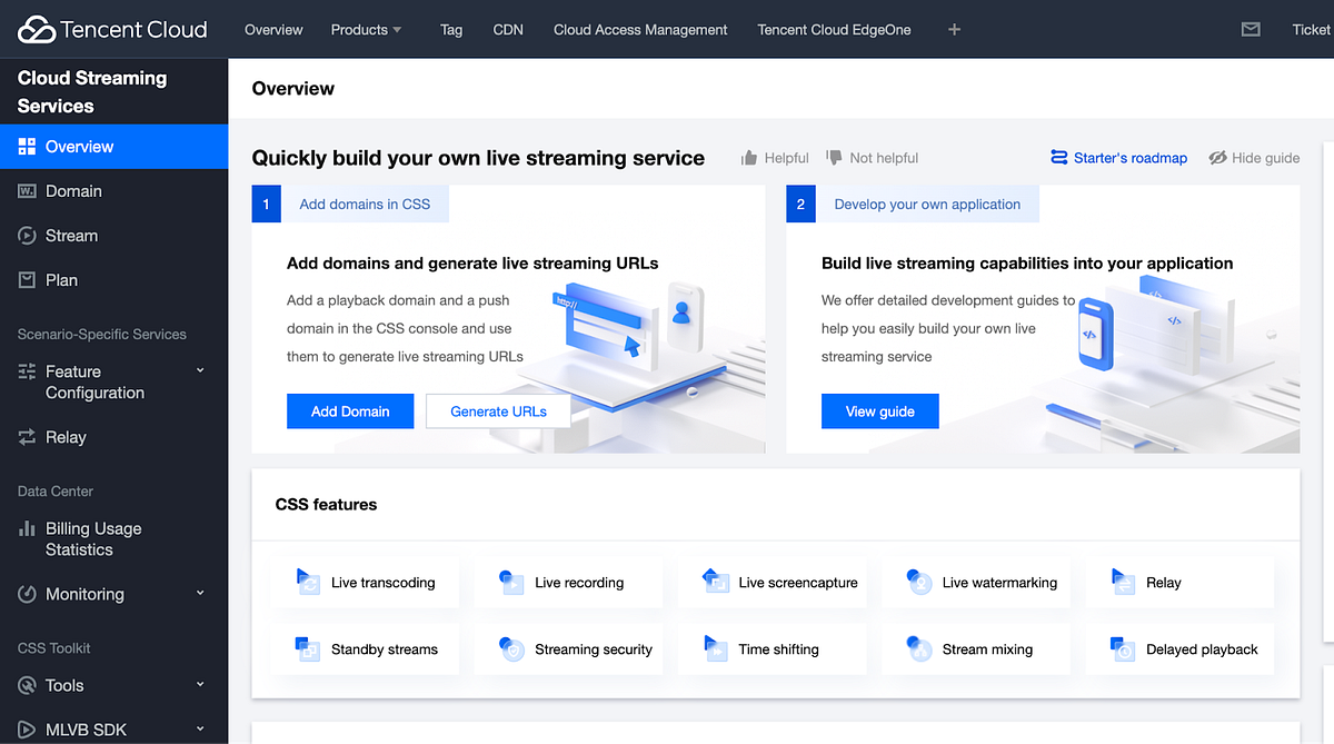 Get started live streaming in the cloud with Tencent Cloud CSS | by Tencent Cloud Team | Tencent ...