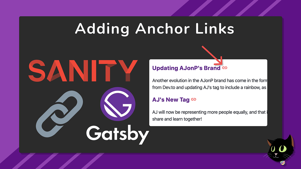 Anchor Links From Sanity in Gatsby | by Alex Patterson | CodingCatDev | Medium