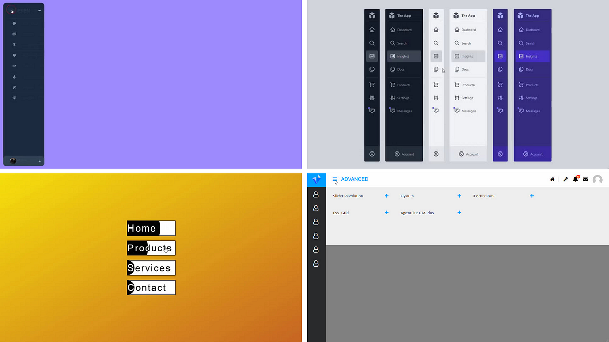 Explore 15 Css Sidebar Menus By Css Monster Medium