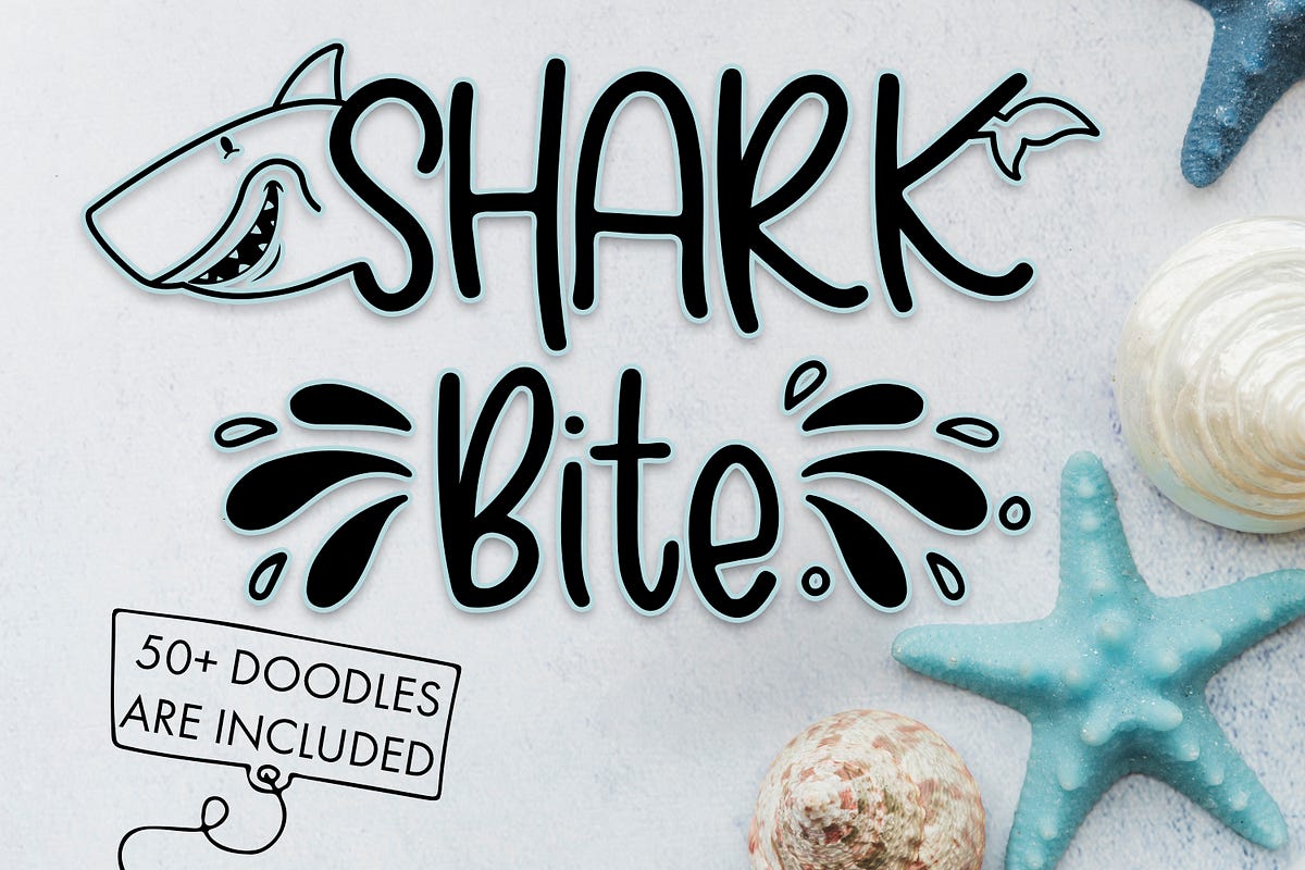 Shark Bite Display Font | by Lilyluminary | Apr, 2024 | Medium