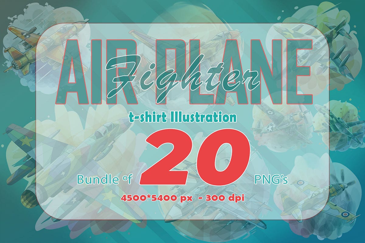 Free Fighter Airplane Graphics Bundle | by Fontcrafter | Jul, 2024 | Medium
