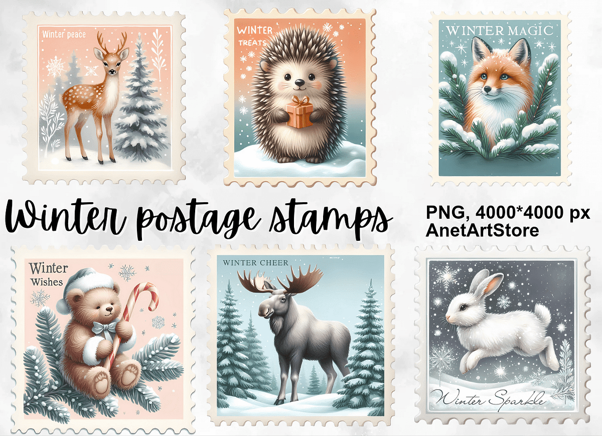 Winter Postage Stamp Christmas Stamp Free | by Spectralseer | Sep, 2024 ...