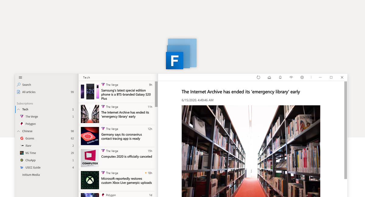 Fluent Reader : lecteur de flux RSS OpenSource | by Clement Mondary | Clement MONDARY | Medium
