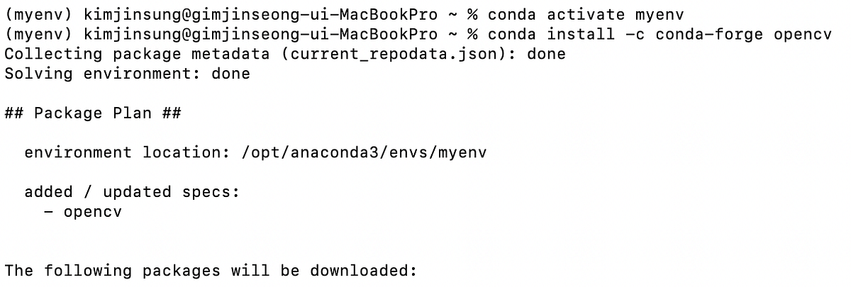 conda install opencv 오류 해결하기 - Jinsung_guri - Medium