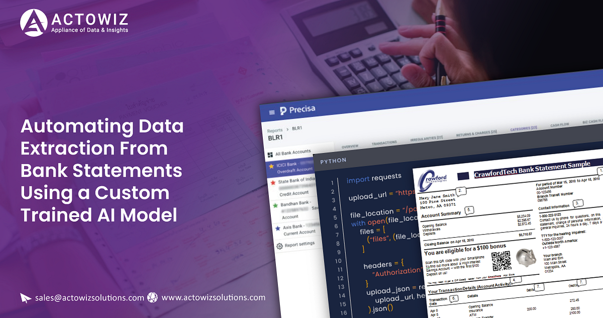 Automating Data Extraction from Bank Statements Using a Custom Trained AI Model | by ...