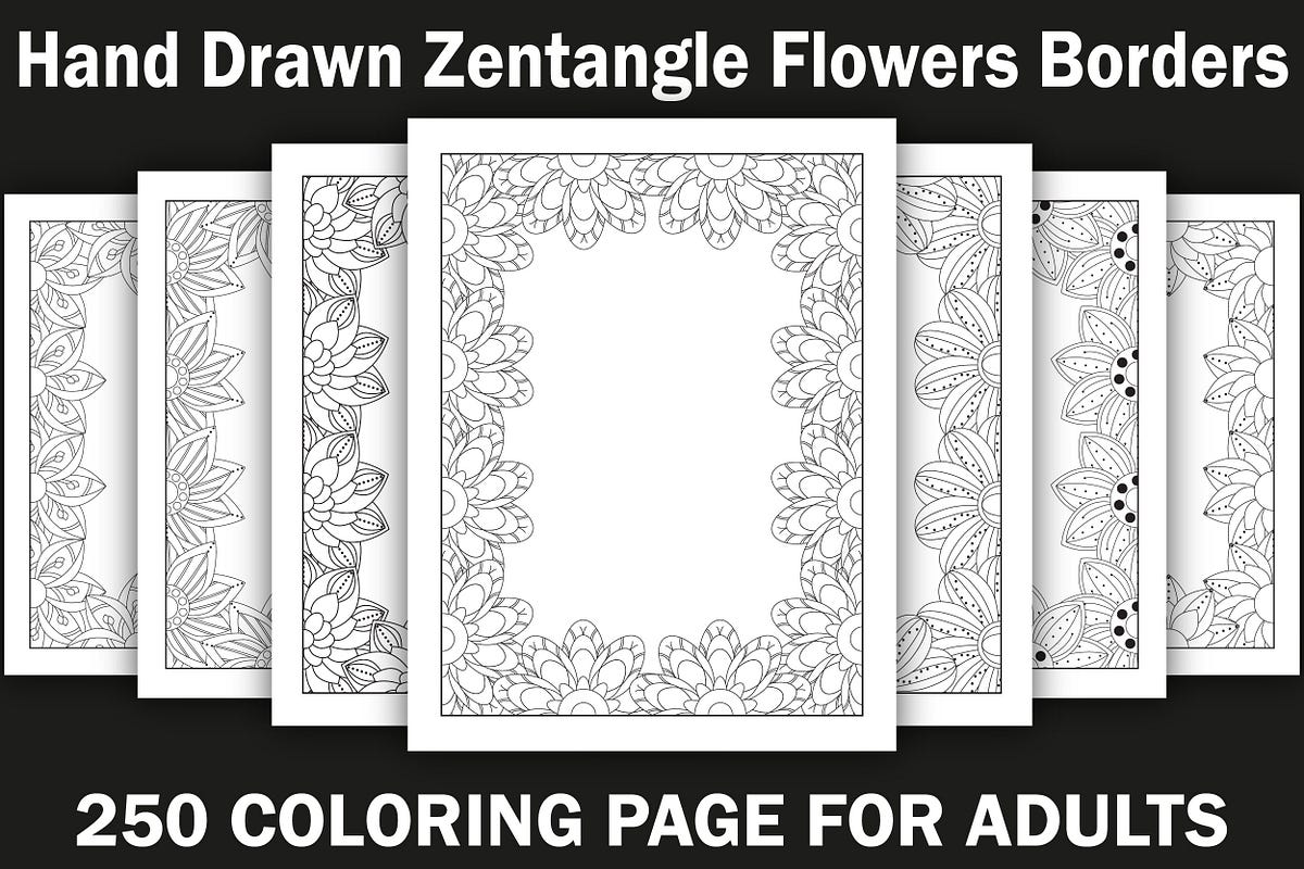 Hand Drawn Zentangle Flowers Borders Free | by nebulamyths | Oct, 2024 ...