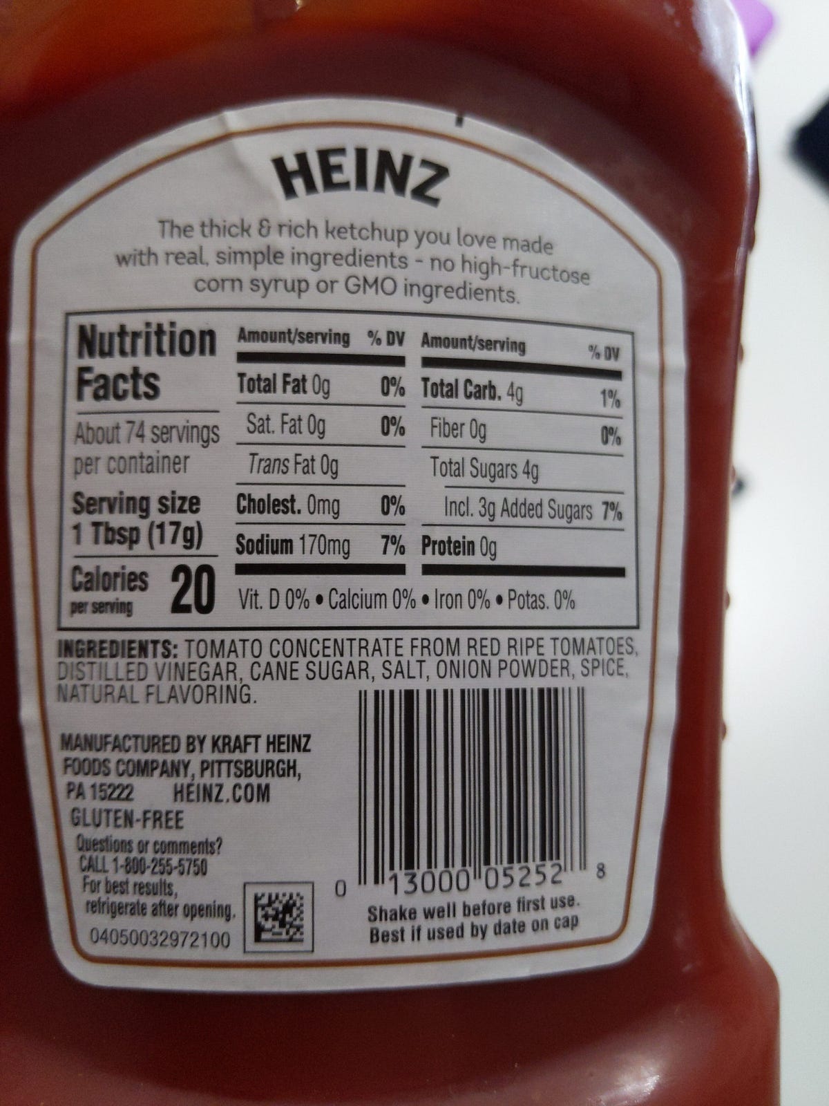 Heinz Tomato Sauce Nutritional Information: Diet Facts Unveiled | by ...