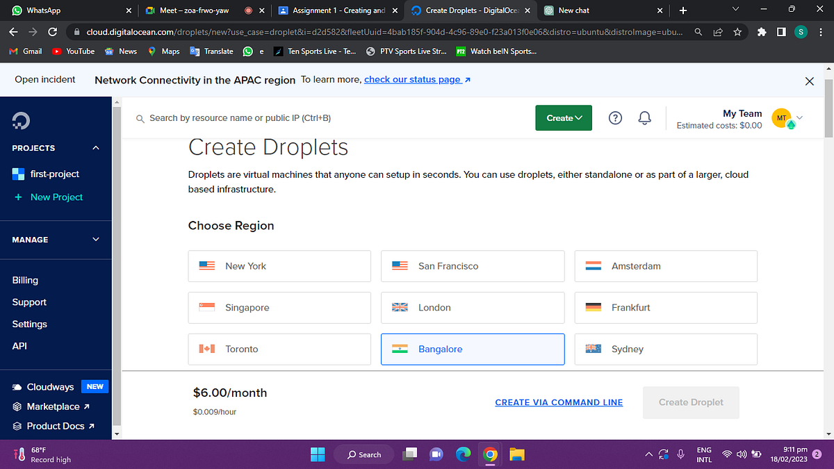 Creating And Accessing A Cloud Hosted Linux Virtual Machine Via