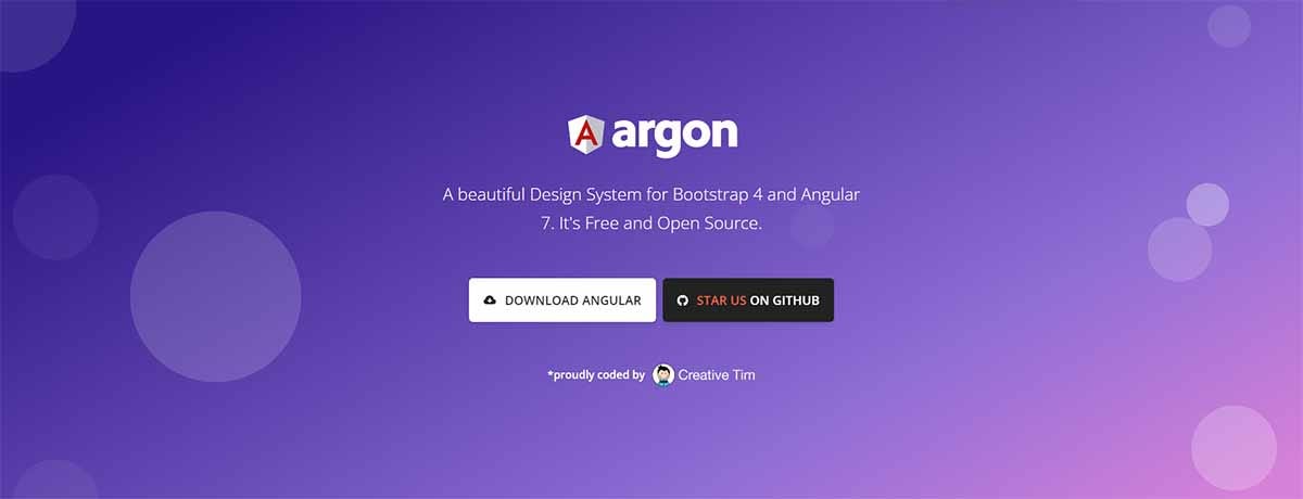 Argon Design System - Free Angular Kit | Medium