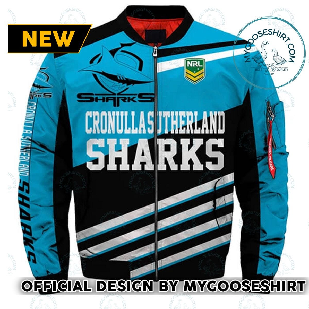 NRL CRONULLA SUTHERLAND SHARKS BOMBER JACKET | by Mygoosesp | Medium