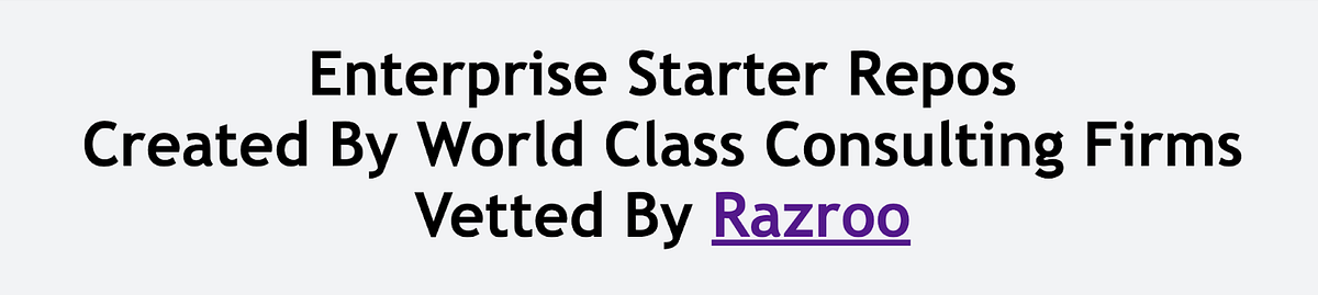 Introducing Starter-Repos.com. Today at Razroo we are proud to… | by Charlie Greenman | Razroo ...
