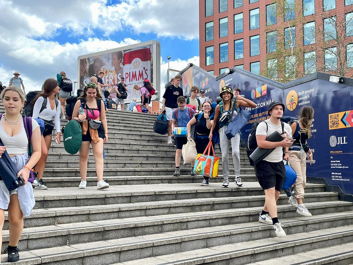 Reading Festival-Goers Arrive at Reading Station | by My Wokingham | Medium
