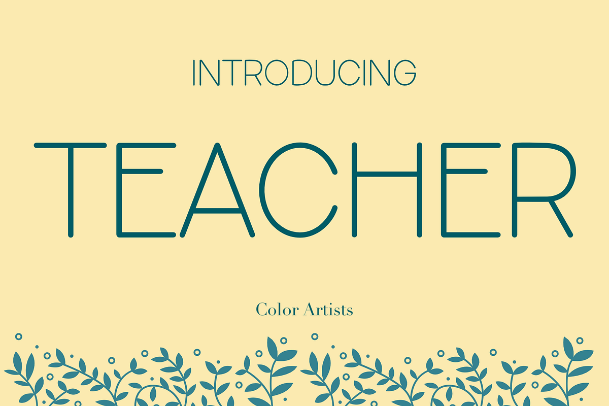 Teacher Font - Lyraluminescent - Medium
