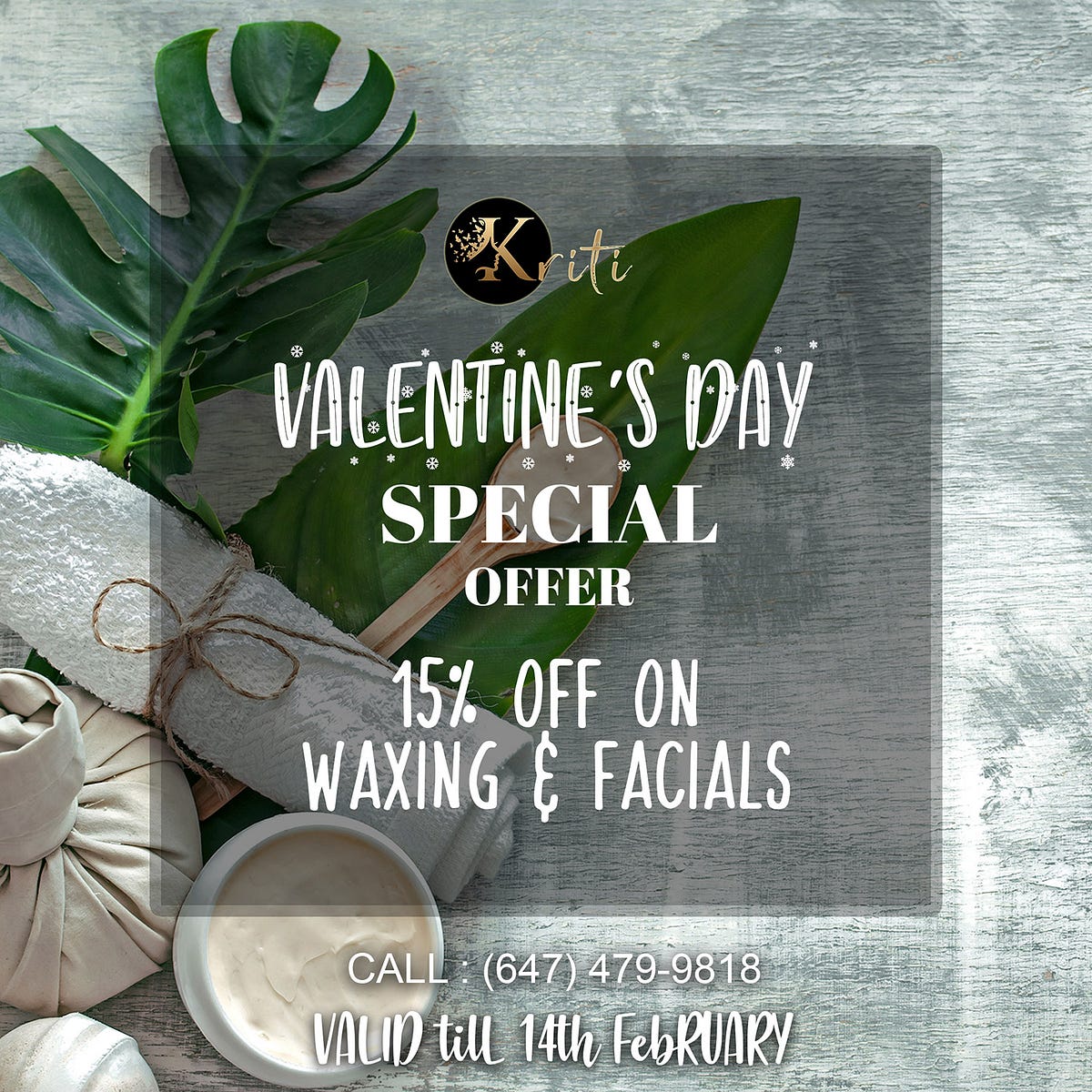 Special Valentines Day Offer : Kriti Spa is offering a special 15% ...